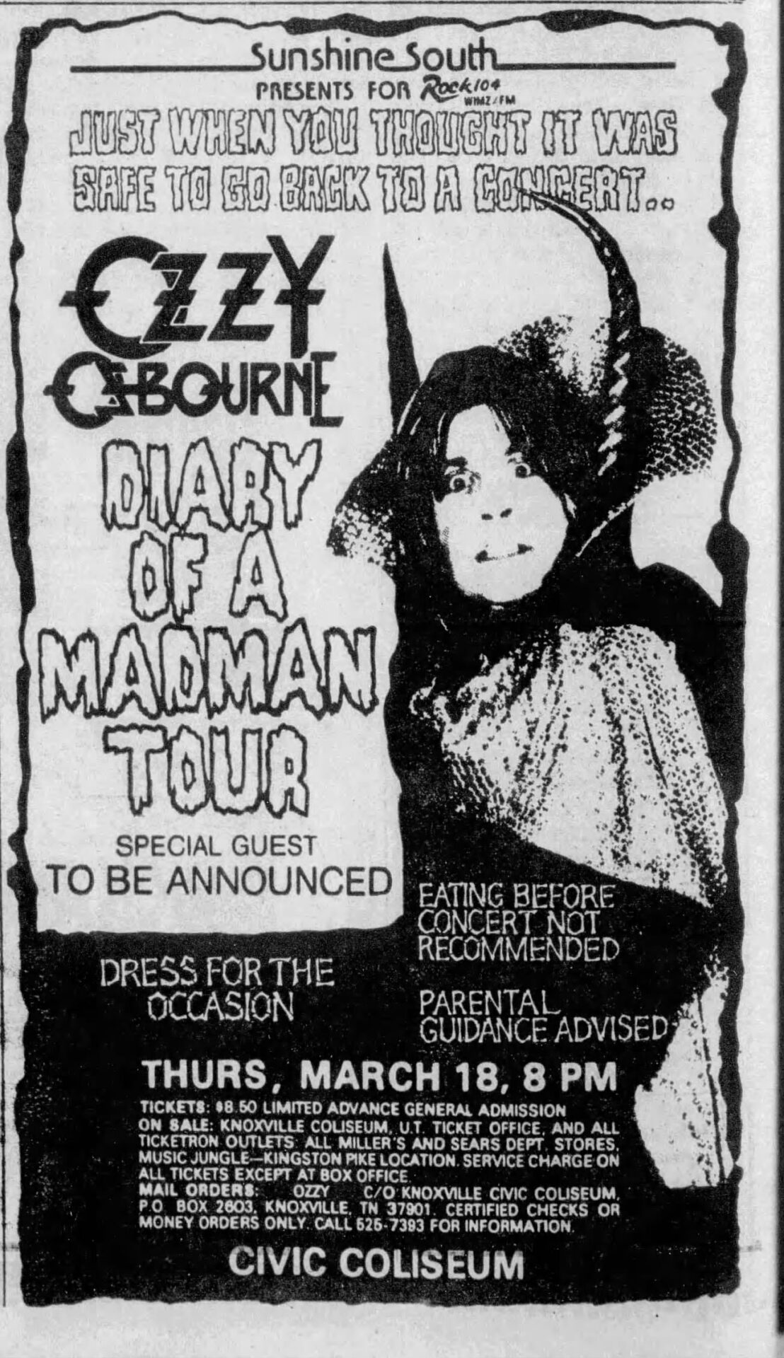 Ozzy Osbourne Coliseum The_Knoxville_News_Sentinel_1982_03_14_100 ...